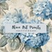 Blue and Pink Hydrangea Digital Paper, Vintage Ephemera, Printable ...