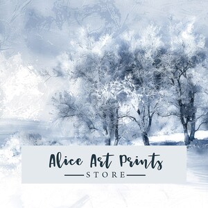 Misty Winter Forest Watercolor Background Junk Journal Pages Digital ...