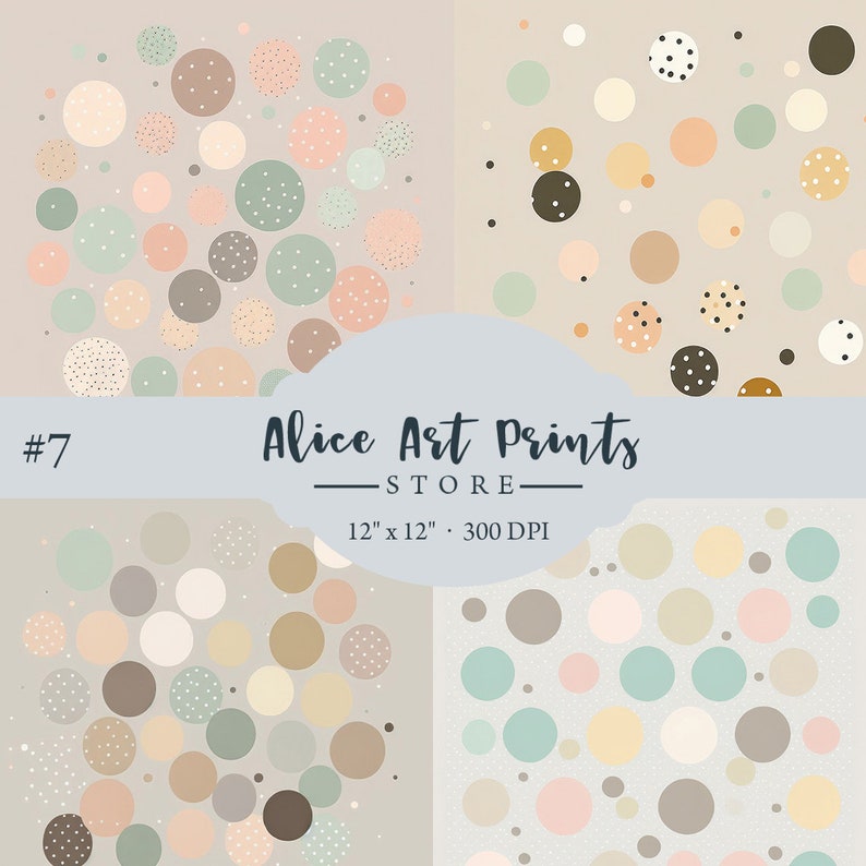 Watercolor Boho Polka Dot Digital Paper Colorful Boho - Etsy