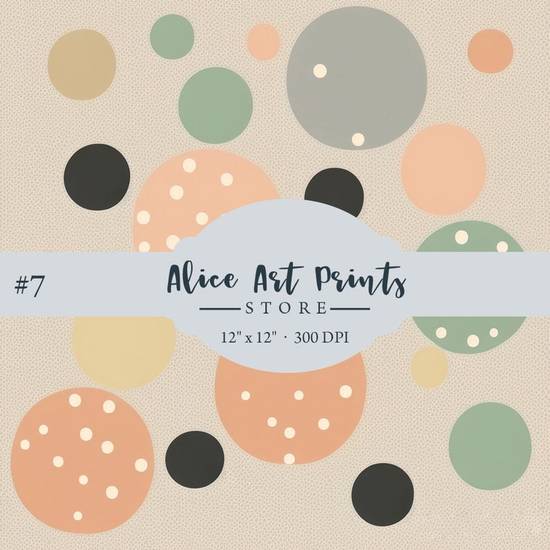 Watercolor Boho Polka Dot Digital Paper Colorful Boho - Etsy