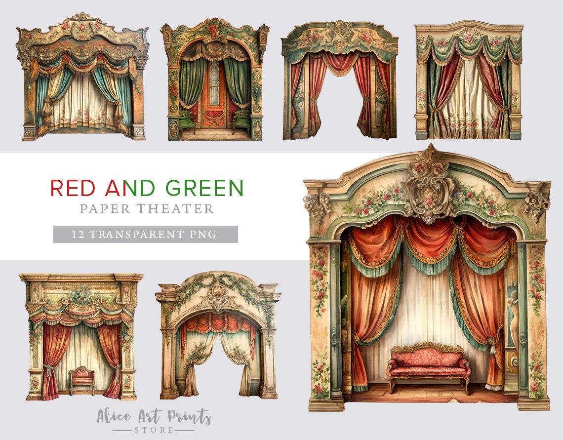 Printable Vintage Paper Theater French Theater Dollhouse - Etsy