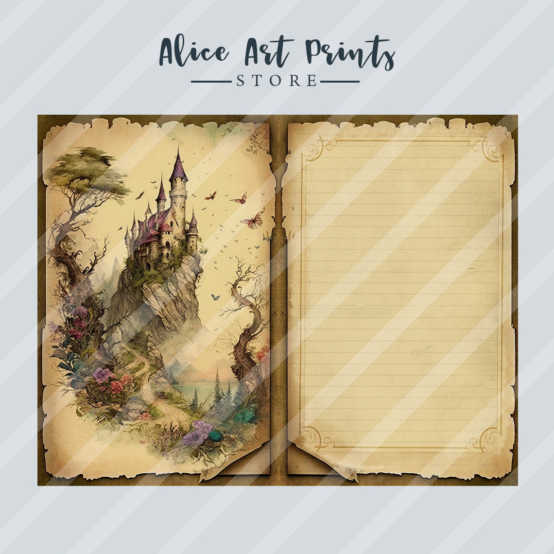 Enchanted Fantasy Fairytale Journal Pages, Junk Journal Kit, Journaling ...