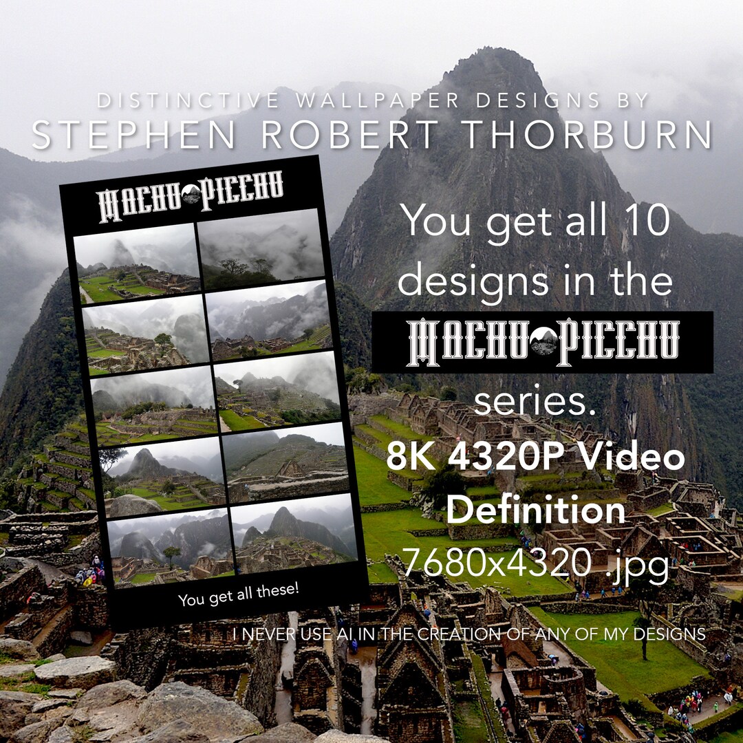 Machu Picchu 8K 4320P Backdrop Backgrounds Wallpaper Pack for 8K ...