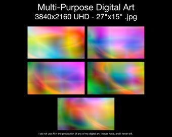 5 Pack Multi Purpose 4K Digital Art 48 Psychedelic Printable Art for ...