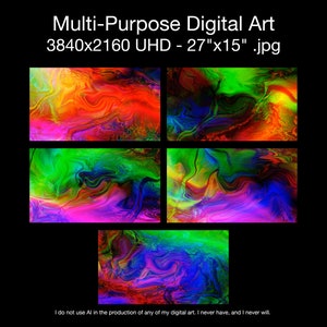 5 Pack Multi Purpose 4K Digital Art 20 Psychedelic Printable Art for ...