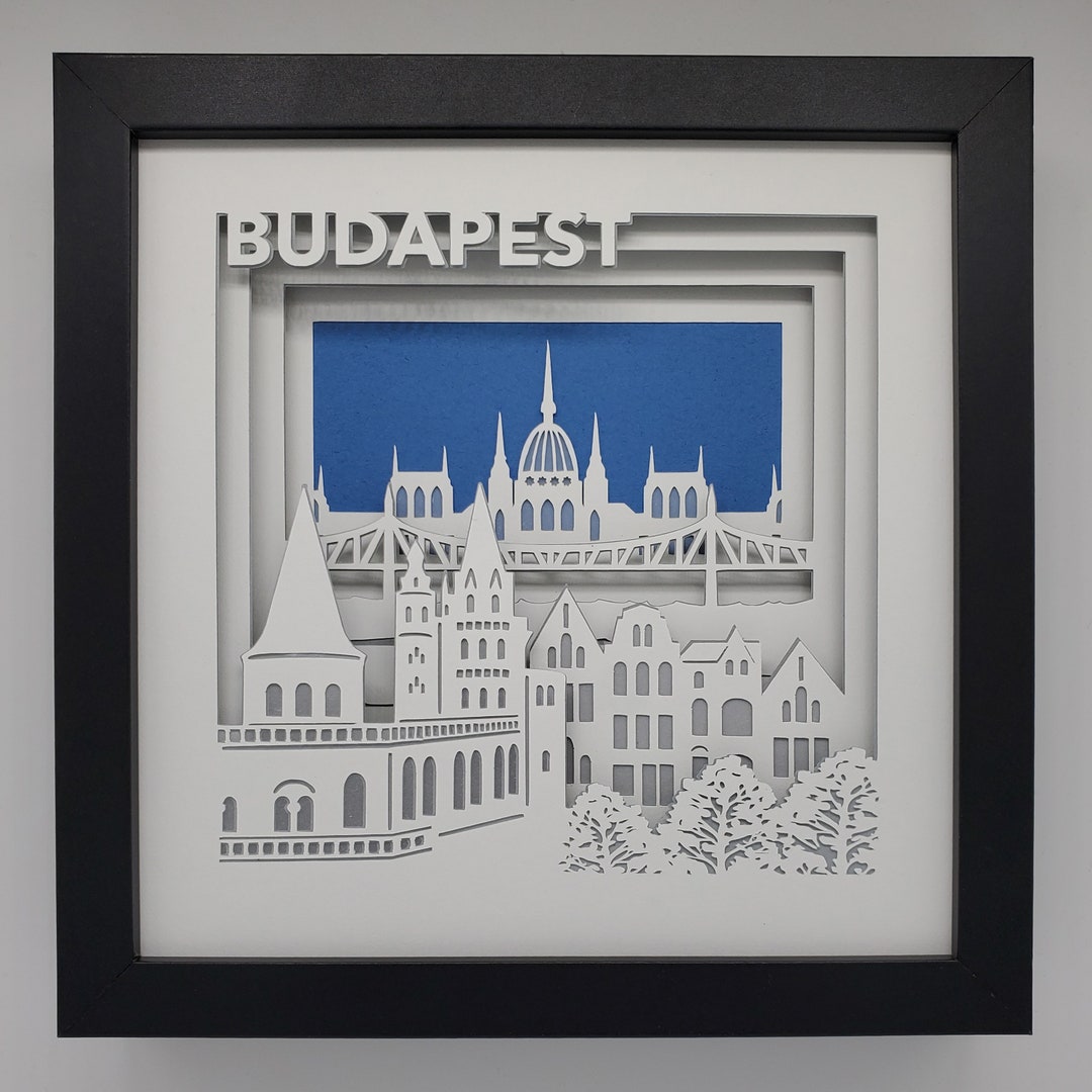Budapest Shadow Box 3D European City Papercut Hungarian Parliament ...