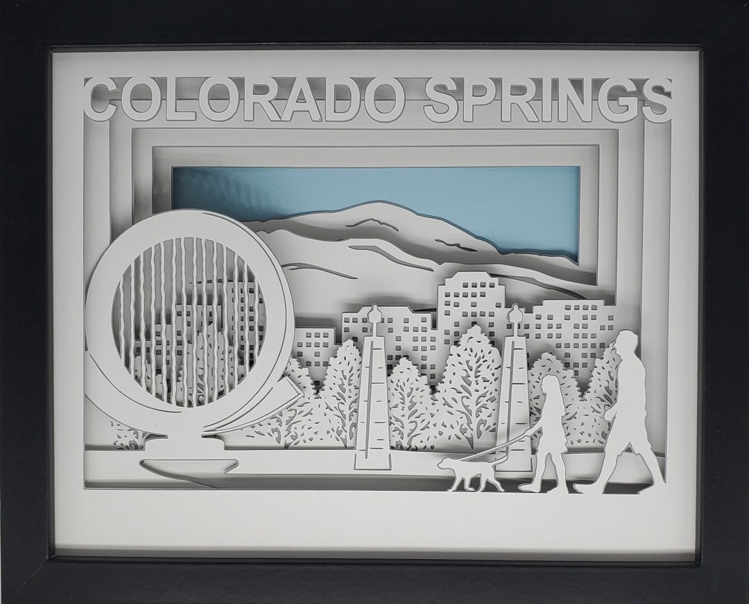 Colorado Springs Shadow Box America the Beautiful Park 3D Artwork ...