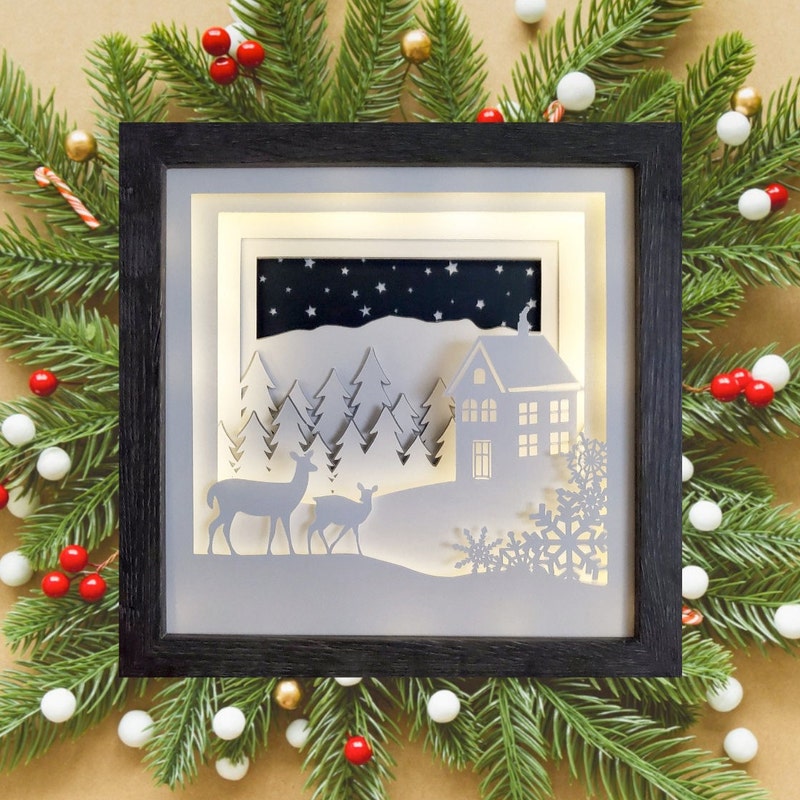 Snowflake Shadow Box - Etsy