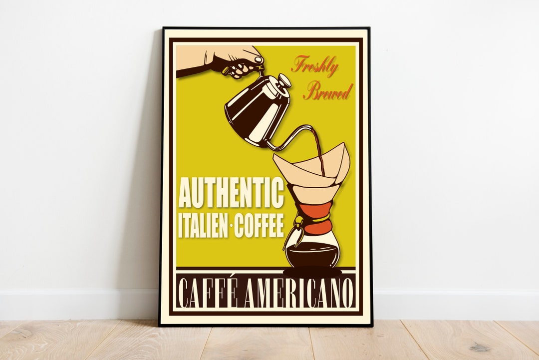 Vintage Cafe Poster Digital Download, Italian Coffee Poster, Coffee ...