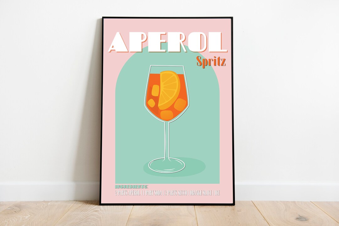 Aperol Spritz Poster, Retro Aperol Poster, Aesthetic Aperol Spritz ...