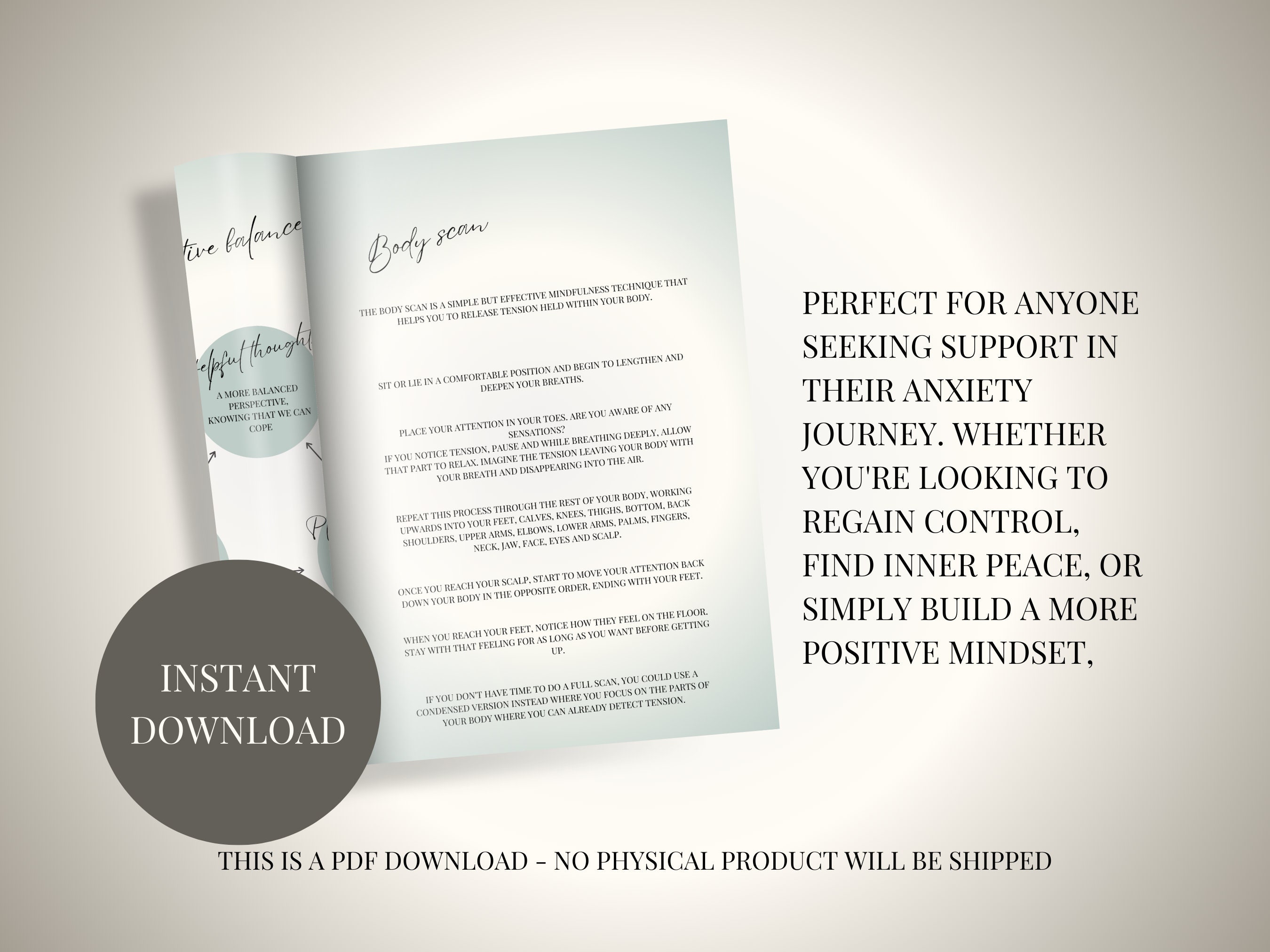 Anxiety Coping Skills Workbook, Printable Thought Challenging Anxiety ...