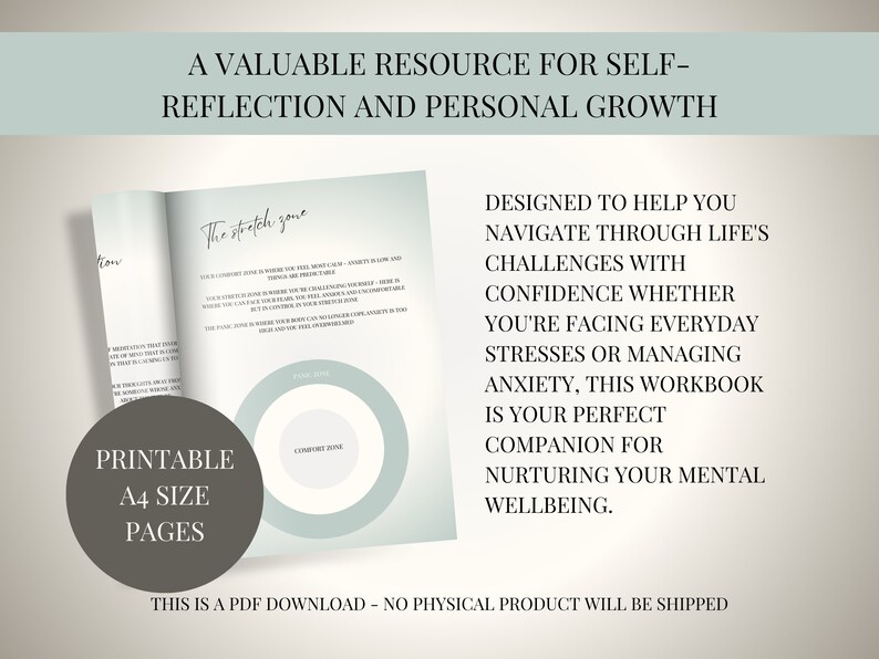 Anxiety Coping Skills Workbook, Printable Thought Challenging Anxiety ...