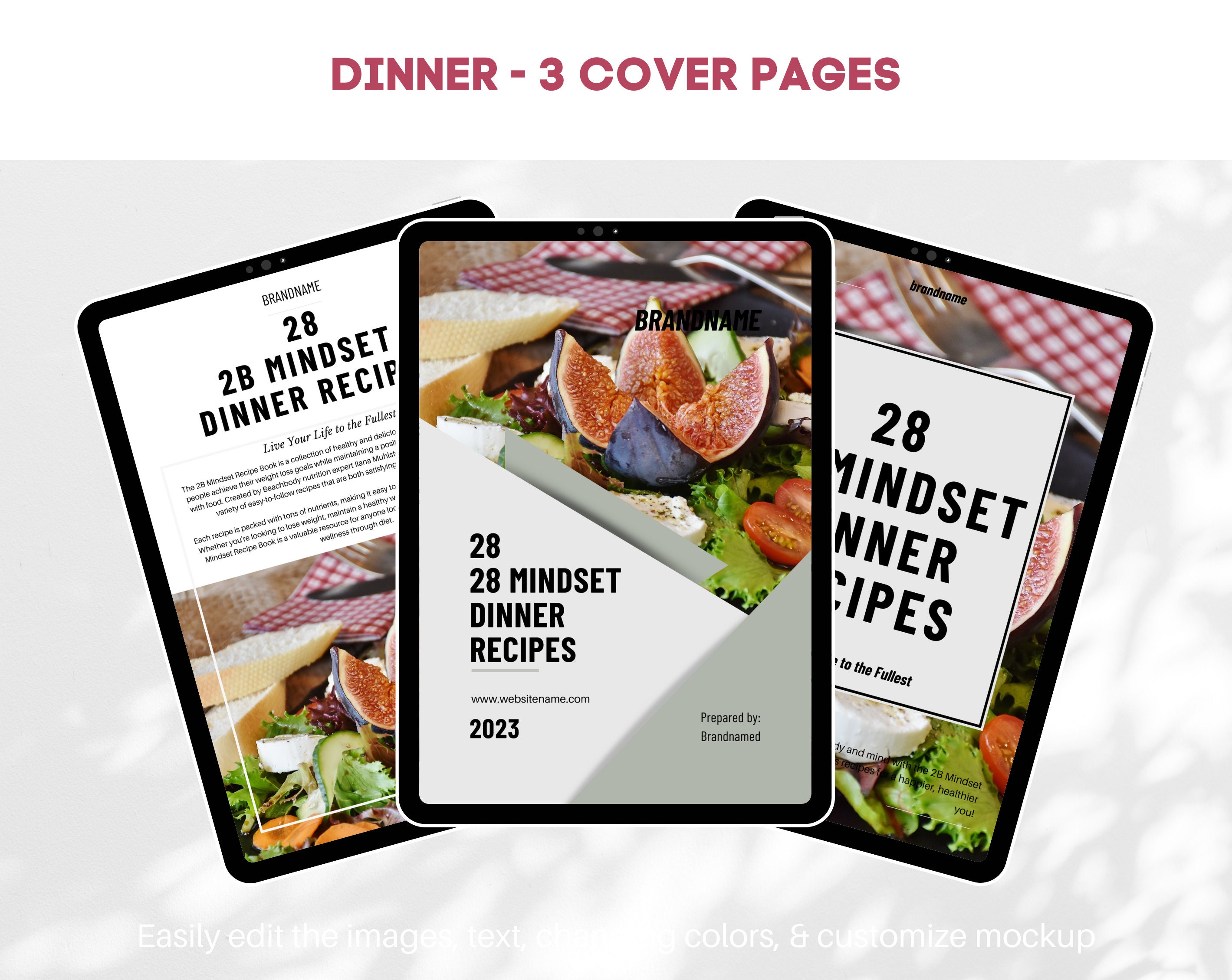 2B Mindset Recipe Bundle Breakfast Lunch Dinner Meal Planning Ideas ...