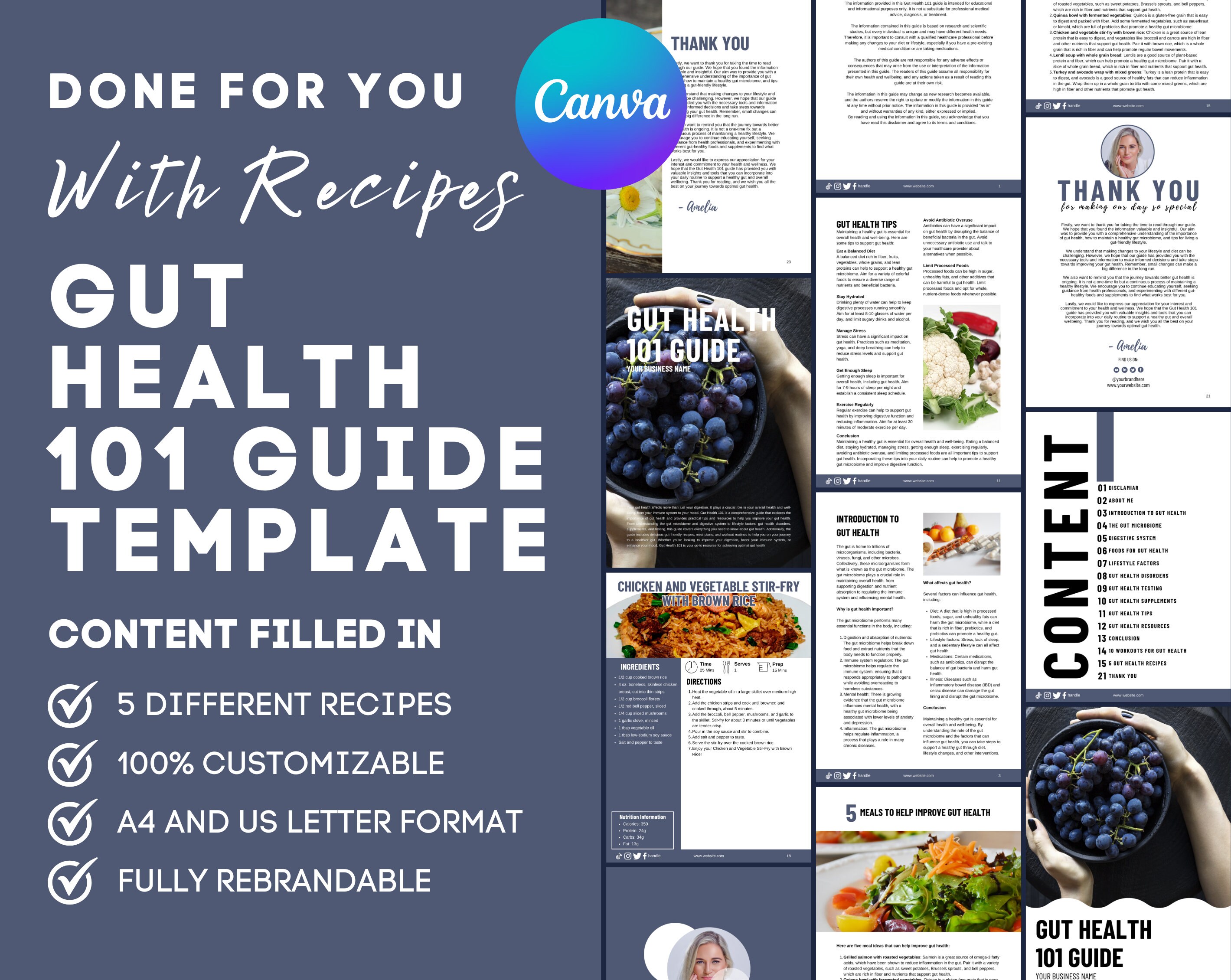 Gut Health Guide Nutrition Template Digestive Health Digestive System ...