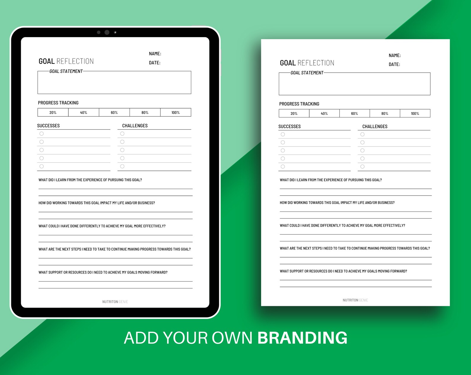 Goal Reflection Worksheet Coaching Template Goals Setting Worksheet ...