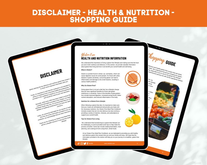 7-day Gluten Free Meal Plan Template, Easy Recipe, Cookbook Recipe ...