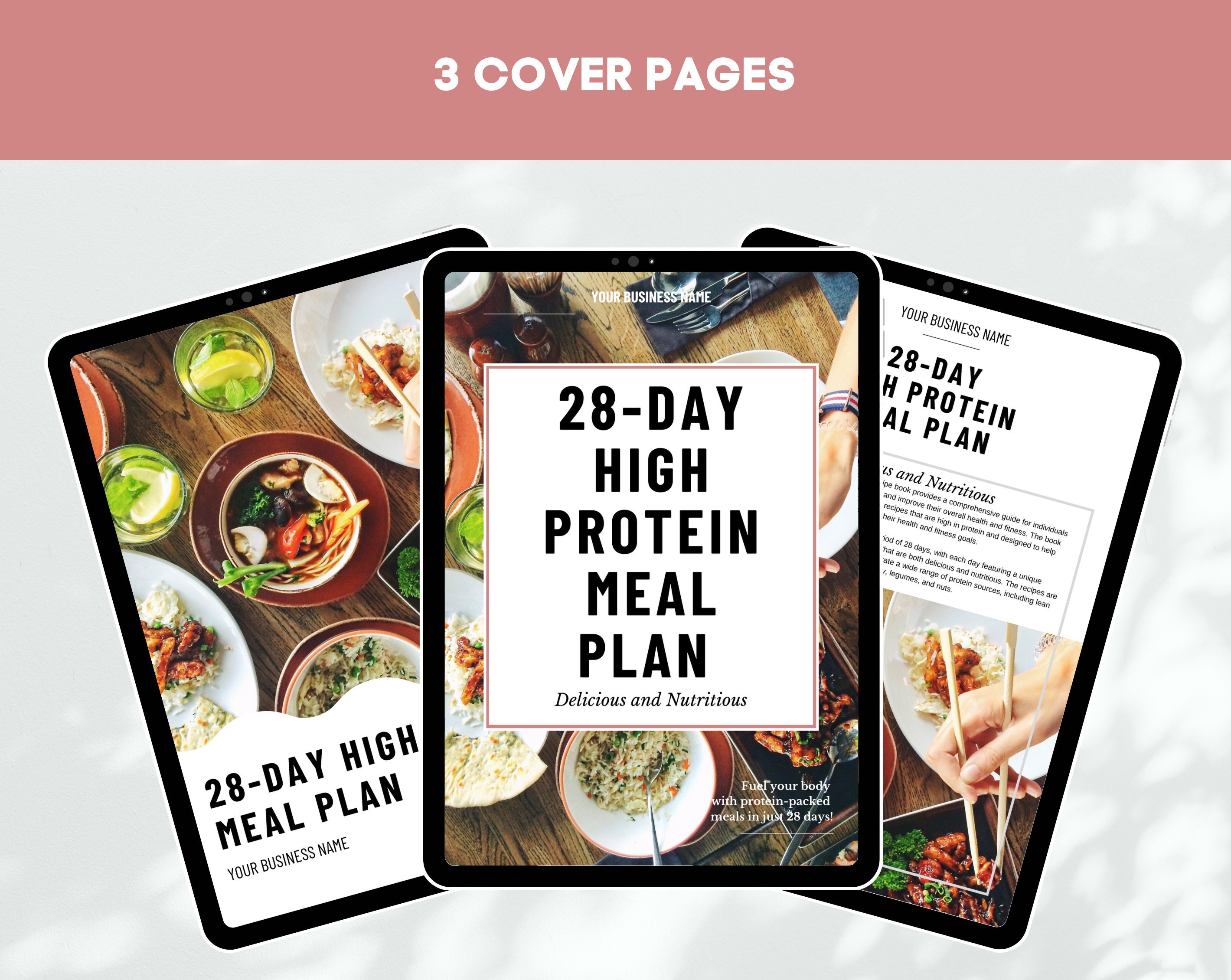 28-day High Protein Meal Plan: Cookbook Canva Template (digital) - Etsy