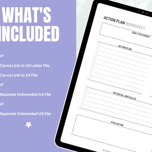 Digital Goal Action Plan Canva Worksheet Goal Action Plan - Etsy