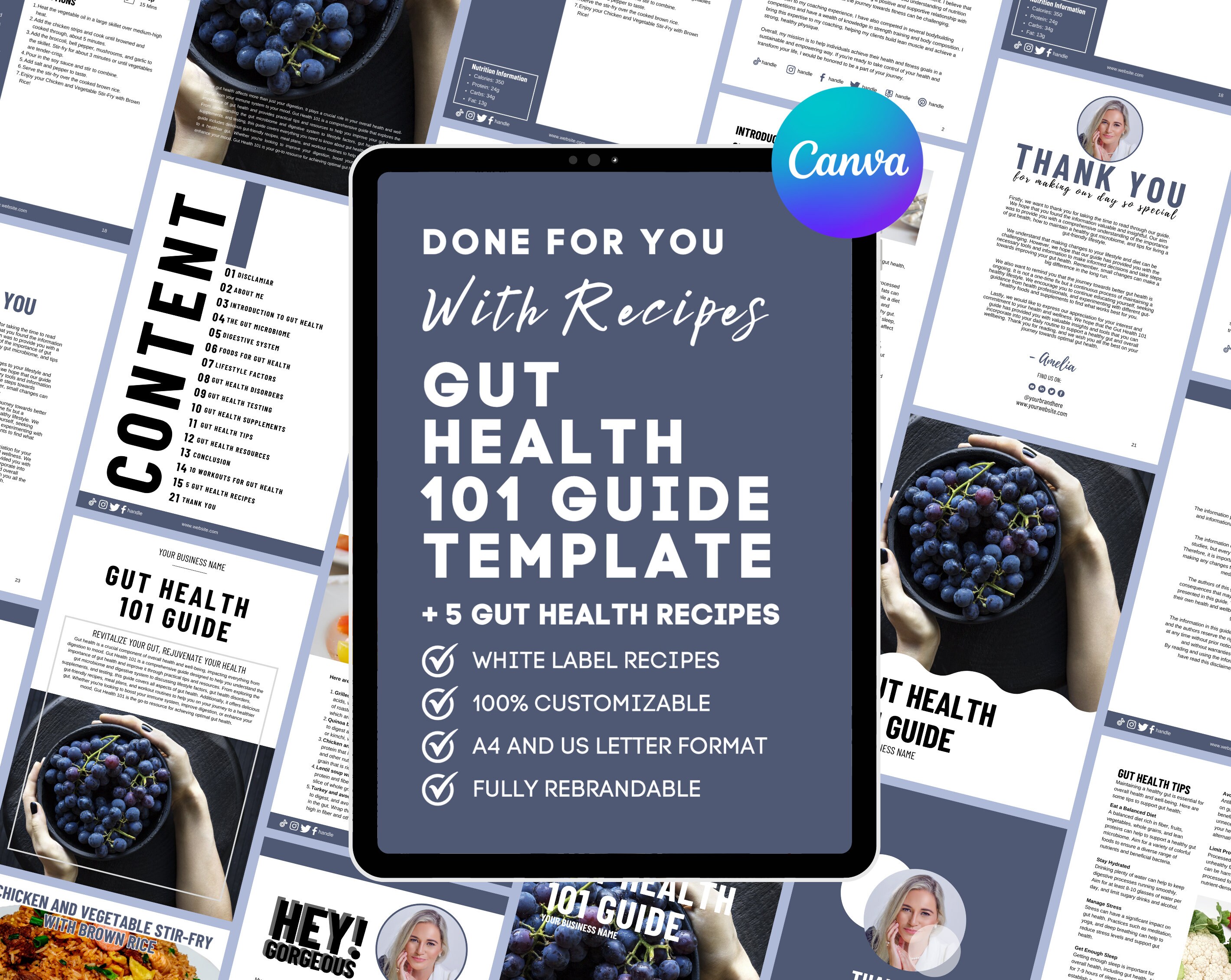 Gut Health Guide Nutrition Template Digestive Health Digestive System ...