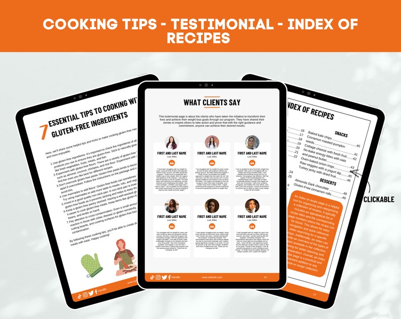 7-day Gluten Free Meal Plan Template, Easy Recipe, Cookbook Recipe ...