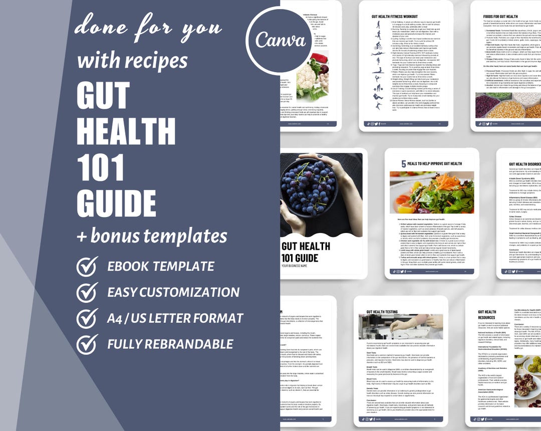 Gut Health Guide Nutrition Template Digestive Health Digestive System ...
