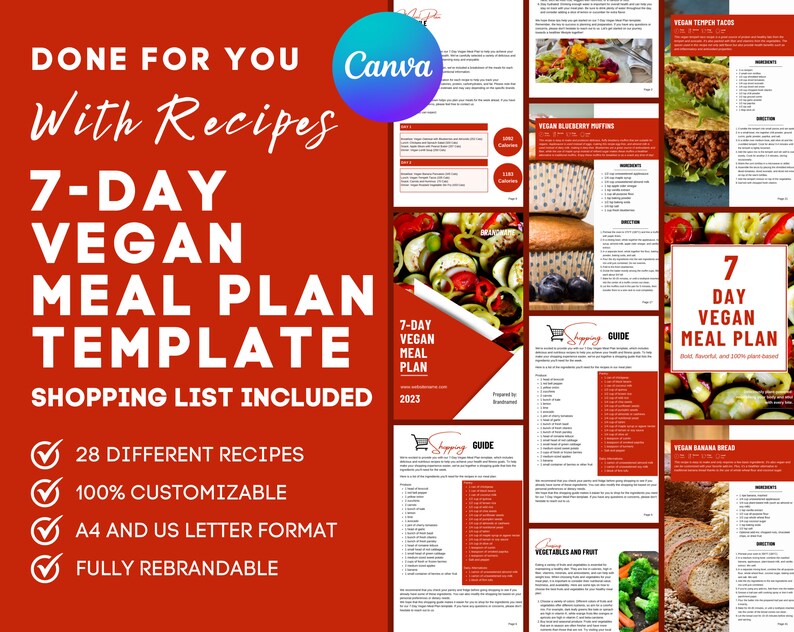 7 day Vegan Meal Plan Template Editable Vegan Recipe Cookbook Etsy 7-day-vegan-meal-plan-template-editable-vegan-recipe-cookbook-etsy