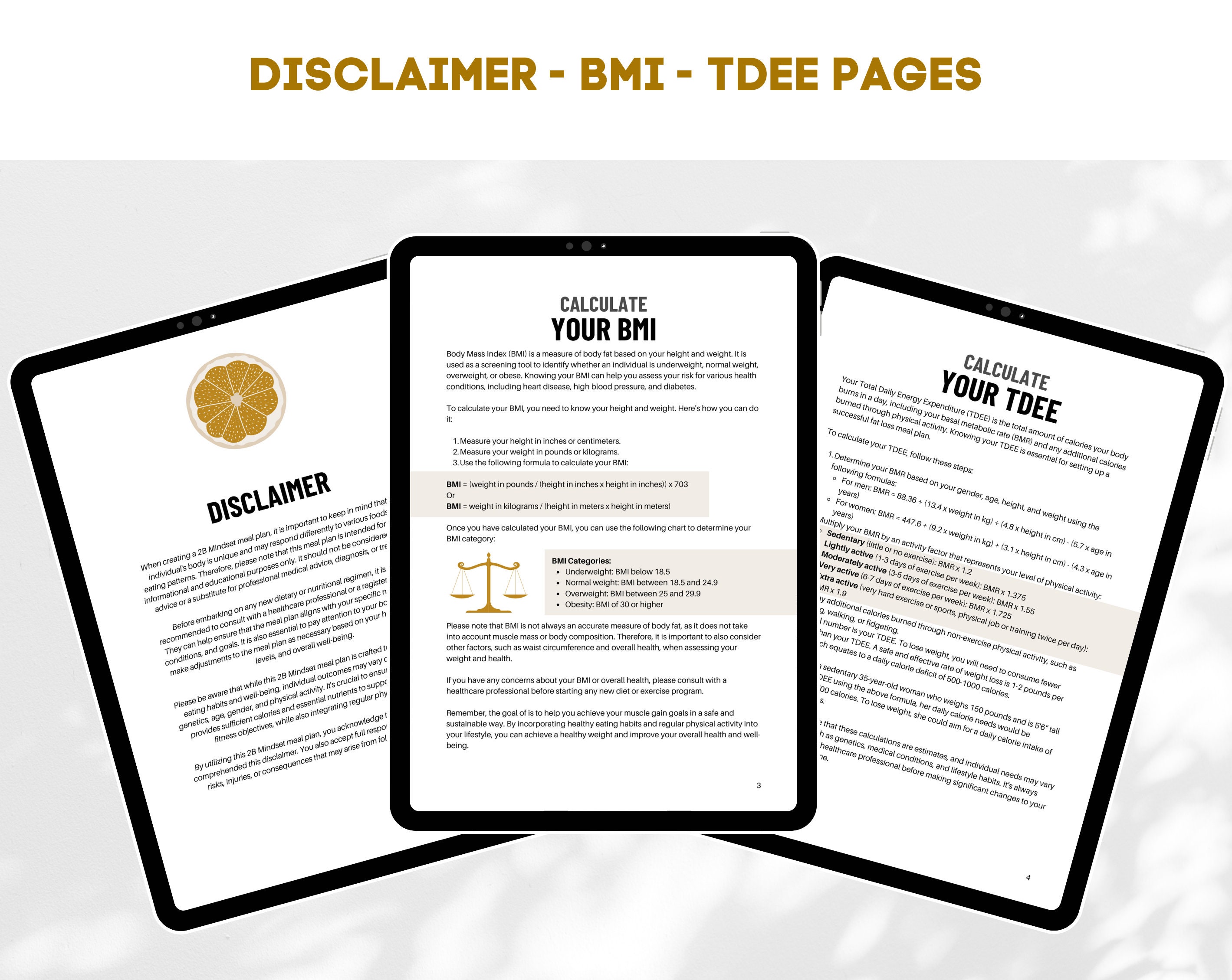 2B Mindset Meal Plan Cookbook Healthy Meal Planning Health Wellness ...