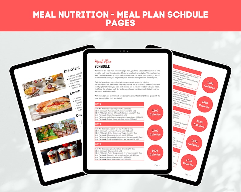 4-week Weight Loss Meal Plan Template: Canva Recipe Ebook (digital) - Etsy