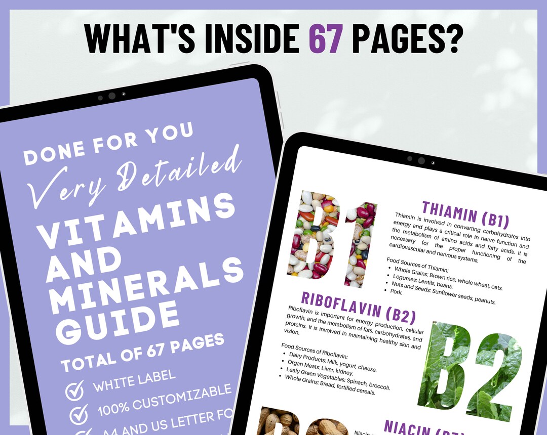 Ebook Template Canva, Vitamins and Minerals, Small Business Templates ...