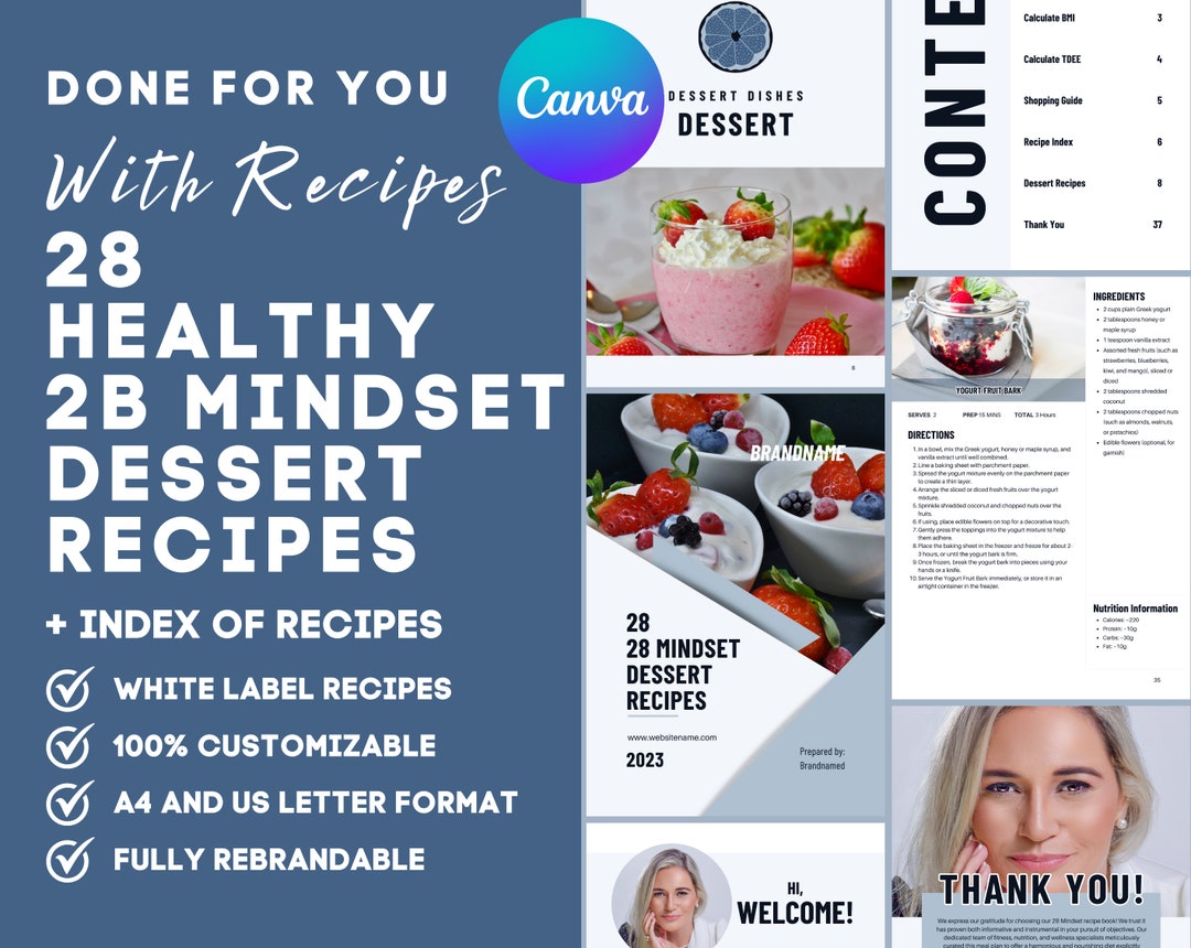 2B Mindset Meal Plan Cookbook Healthy Meal Planning Health Wellness ...