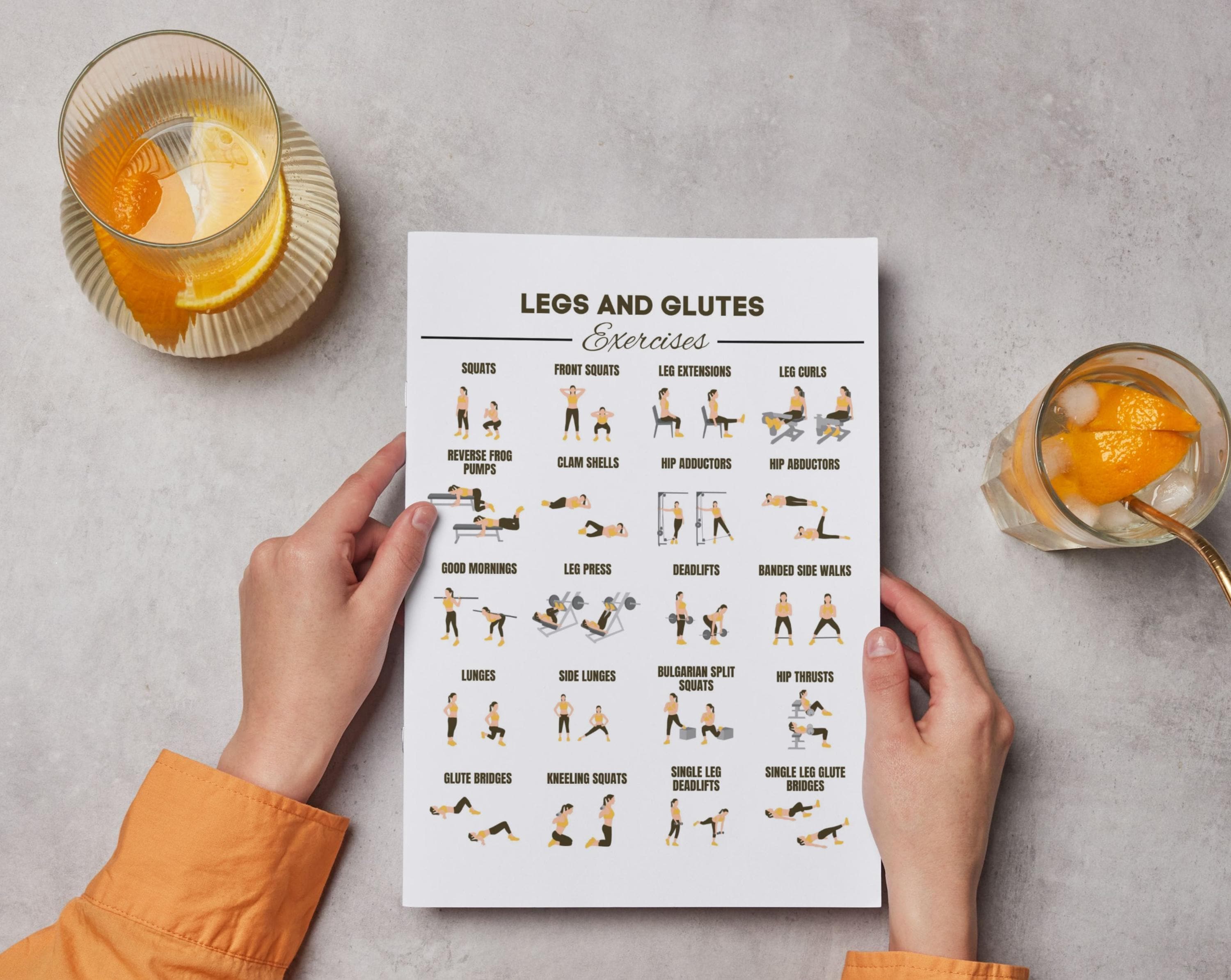Leg & Glute Exercises: Toning Workout (PDF Download) - Etsy