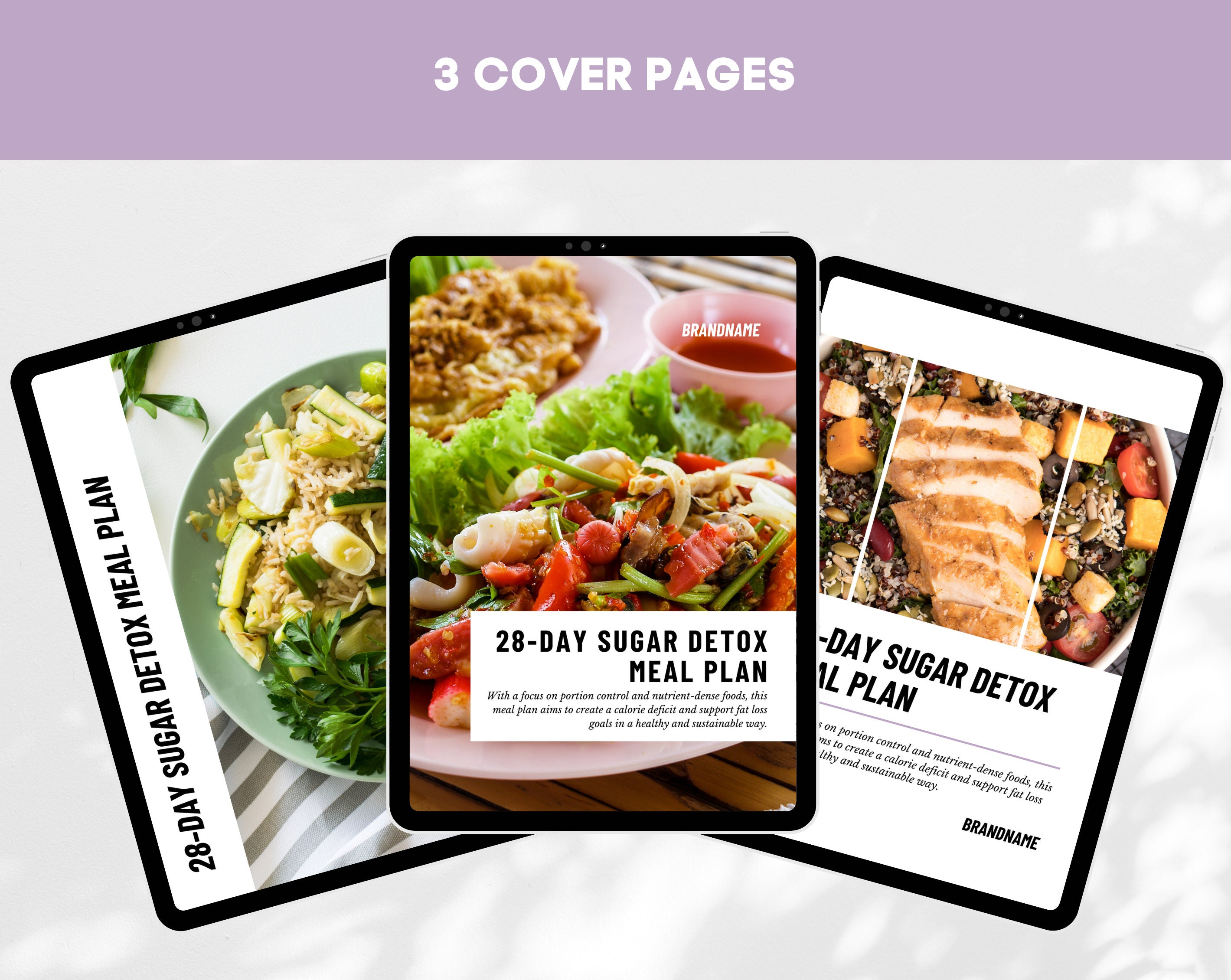 28-day Sugar Free Meal Plan, Coaching Ebook Canva Template, Done for You Digital Product, Ebook ...