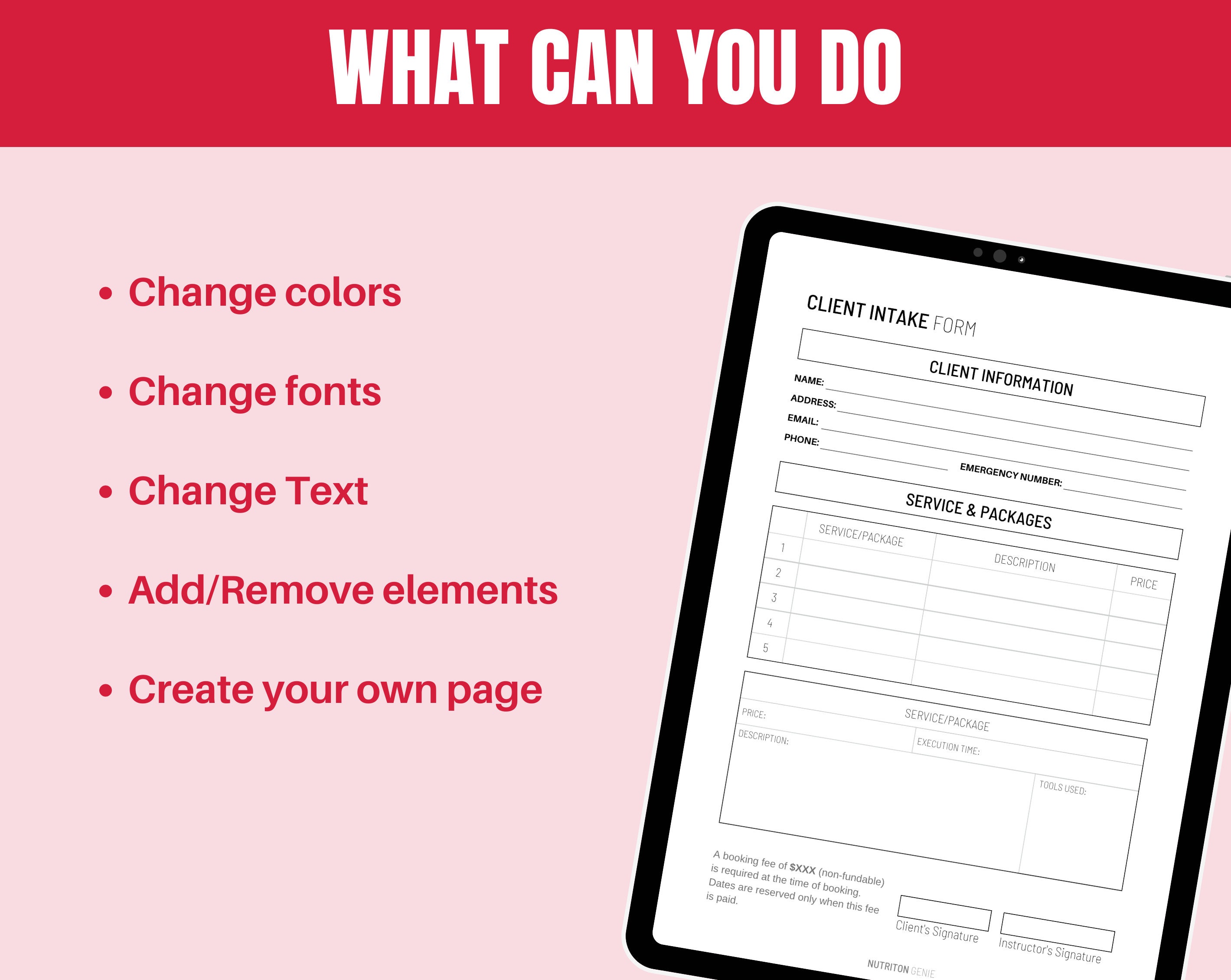 Client Intake Form Digital Download Client Onboarding Template Canva ...