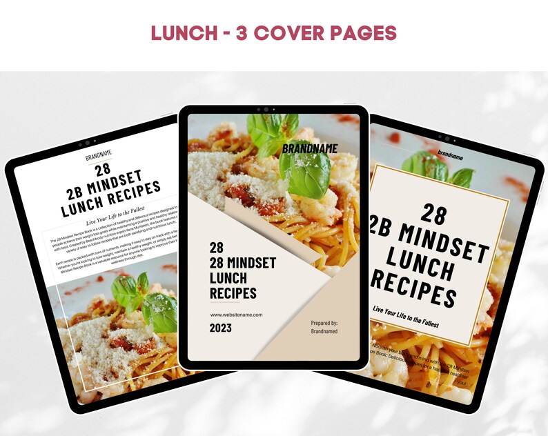 2B Mindset Recipe Bundle Breakfast Lunch Dinner Meal Planning Ideas ...