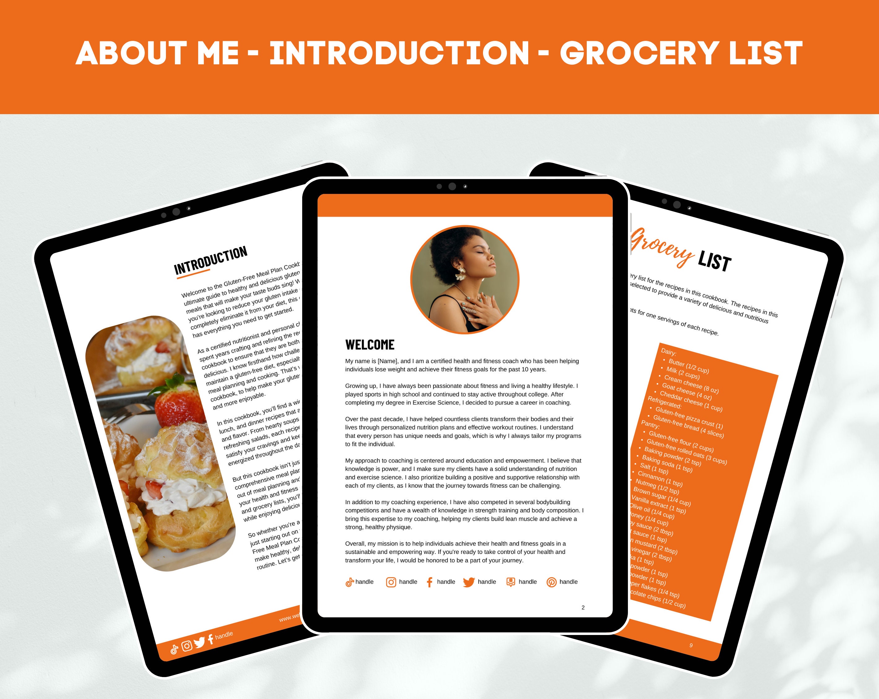 7-day Gluten Free Meal Plan Template, Easy Recipe, Cookbook Recipe ...