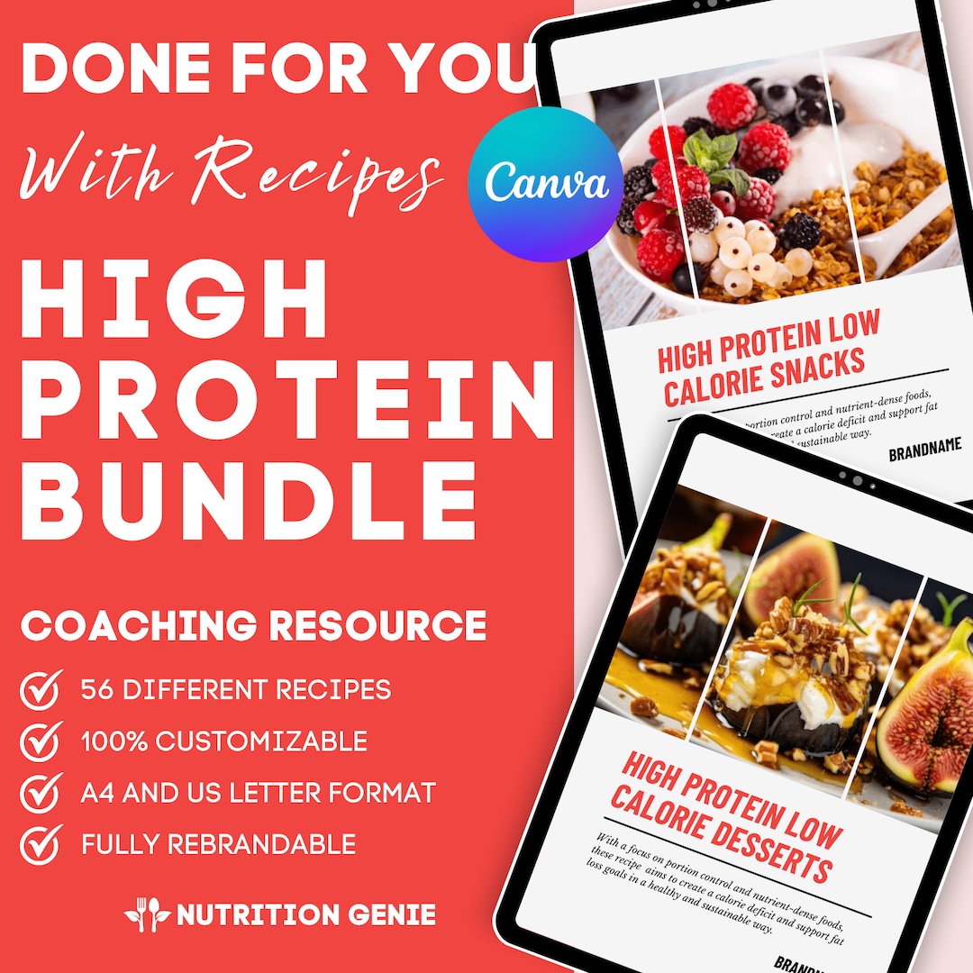 High Protein Dfy Digital Products Bundle, Easy Recipe, Dfy Content ...