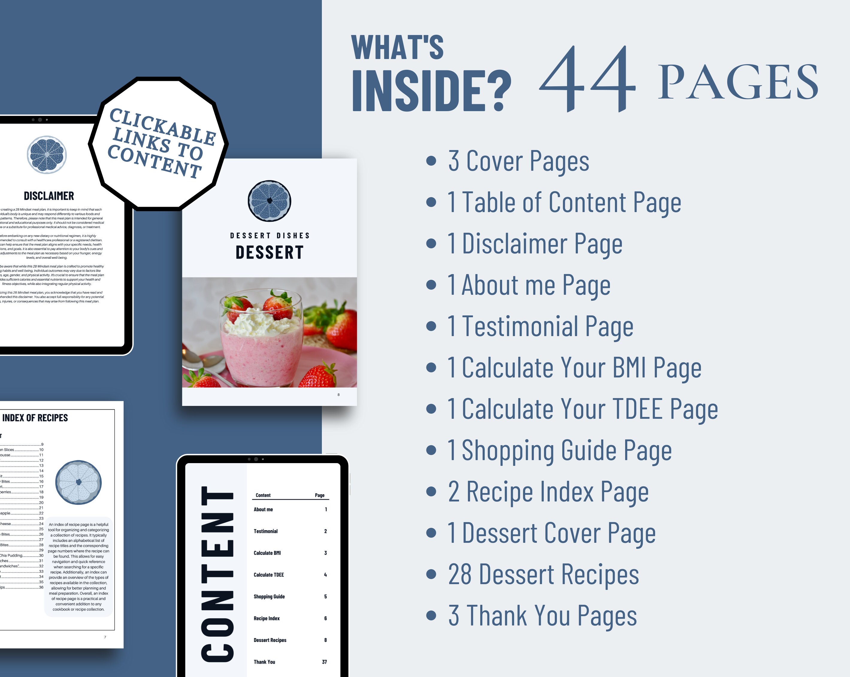 2B Mindset Meal Plan Cookbook Healthy Meal Planning Health Wellness ...