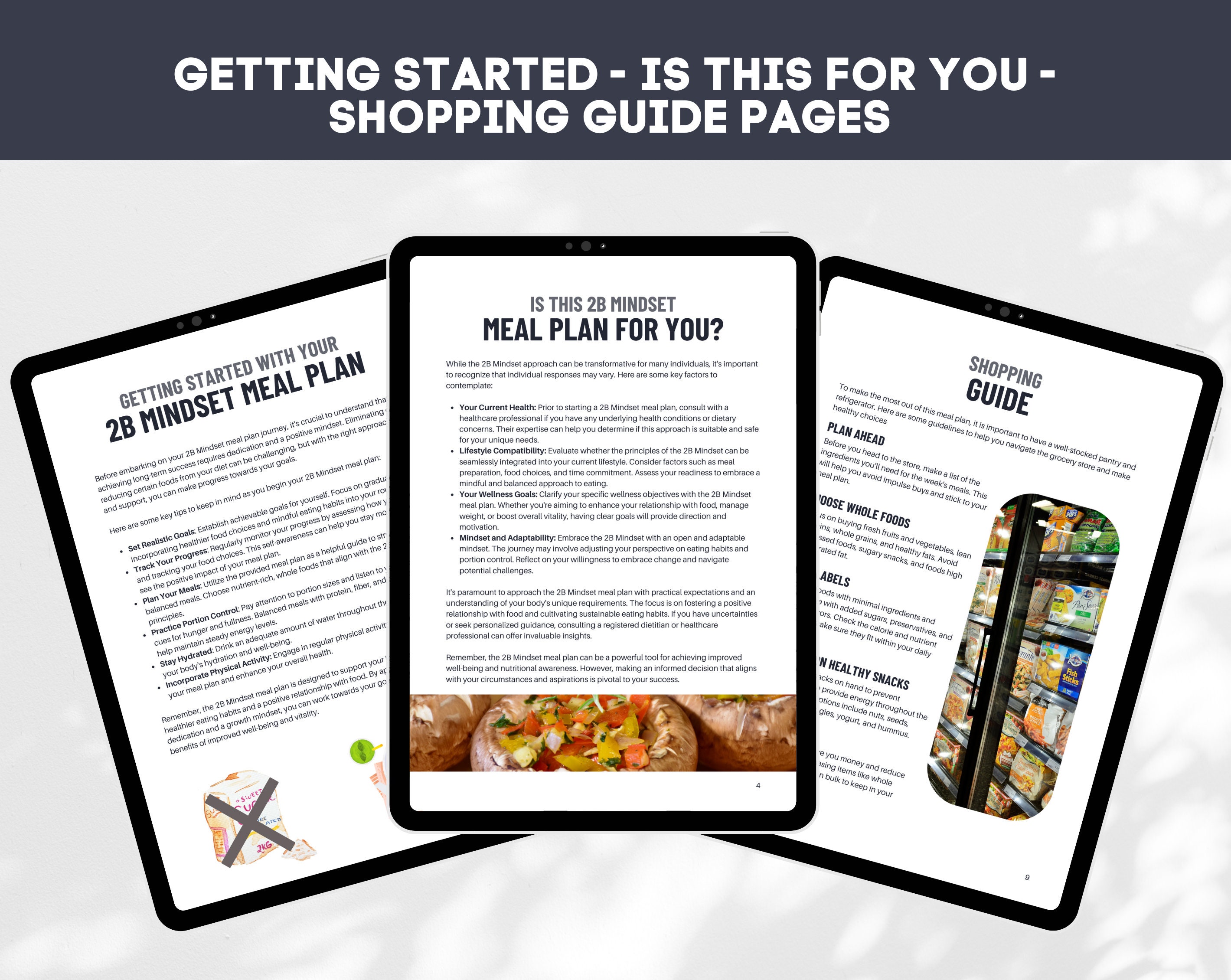 2-week 2B Mindset Meal Plan, Cookbook Recipe Template Canva, Ebook ...