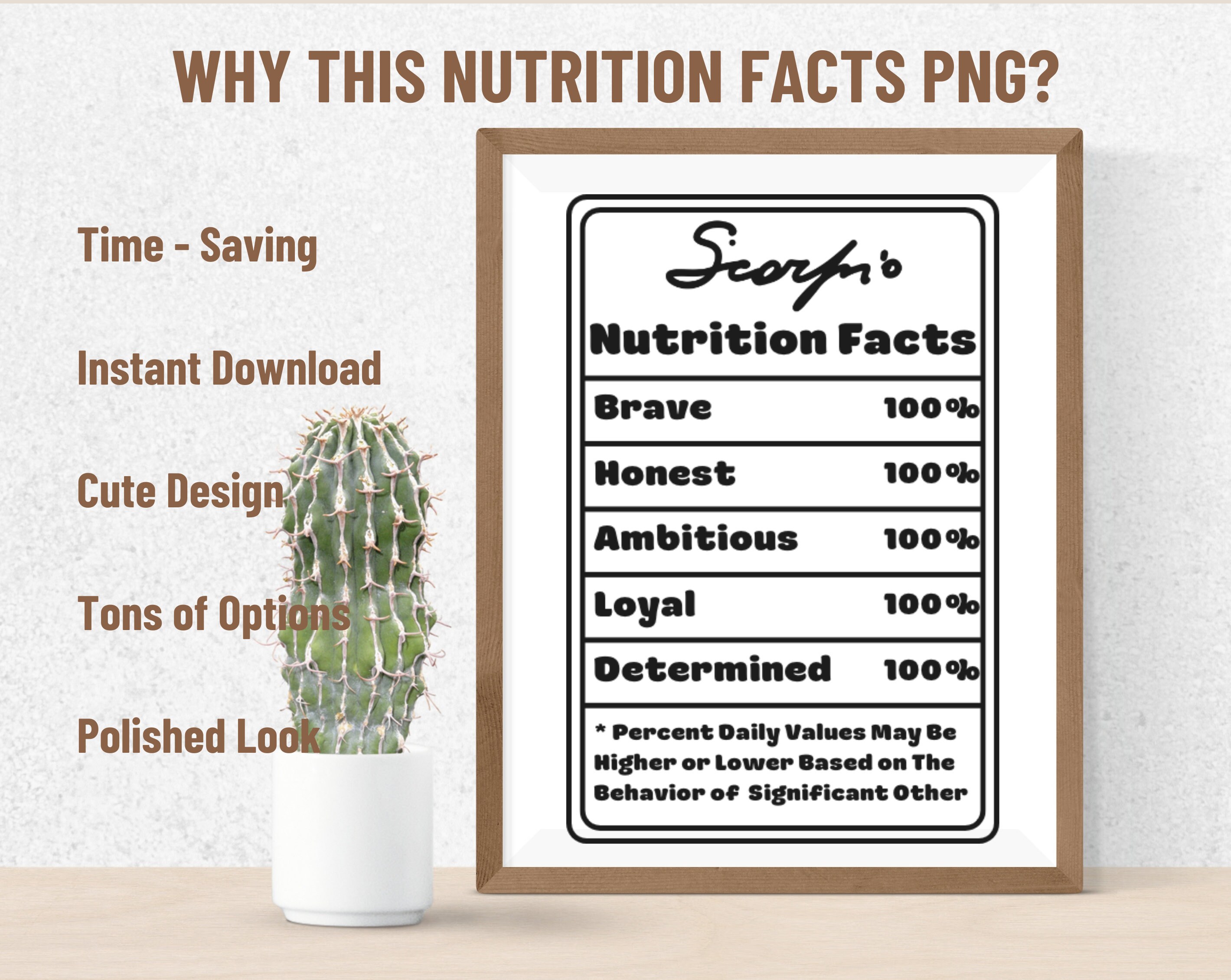 Scorpio Nutrition Facts Png Instant Digital Download Svg File Etsy