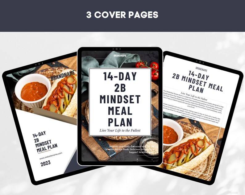 2-week 2B Mindset Meal Plan, Cookbook Recipe Template Canva, Ebook ...