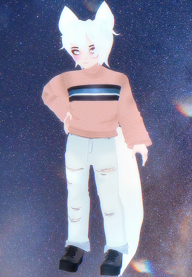 Basic 3D Full Body Vtuber Avatar Vroid Vtubing Models - Etsy