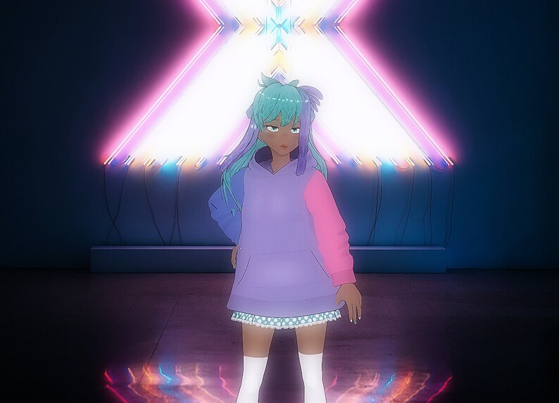 Basic 3D Full Body Vtuber Avatar Vroid Vtubing Models - Etsy