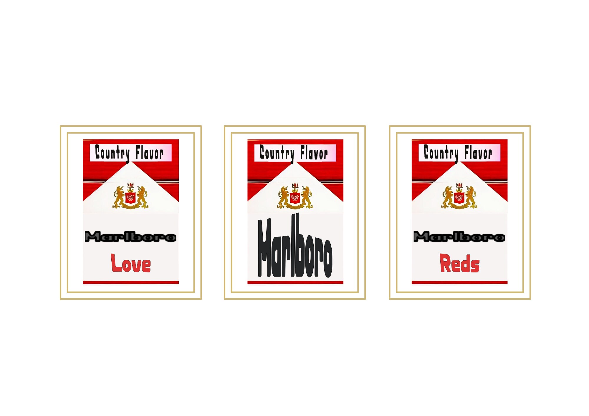 Marlboro Posters Set Digital Download Classic Americana Cigarette Pack ...