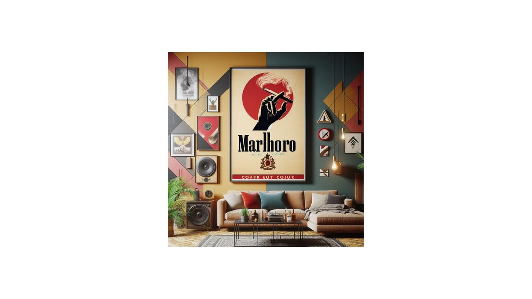 Classic Smoke Illustration Digital Download Retro Cigarette Artwork ...