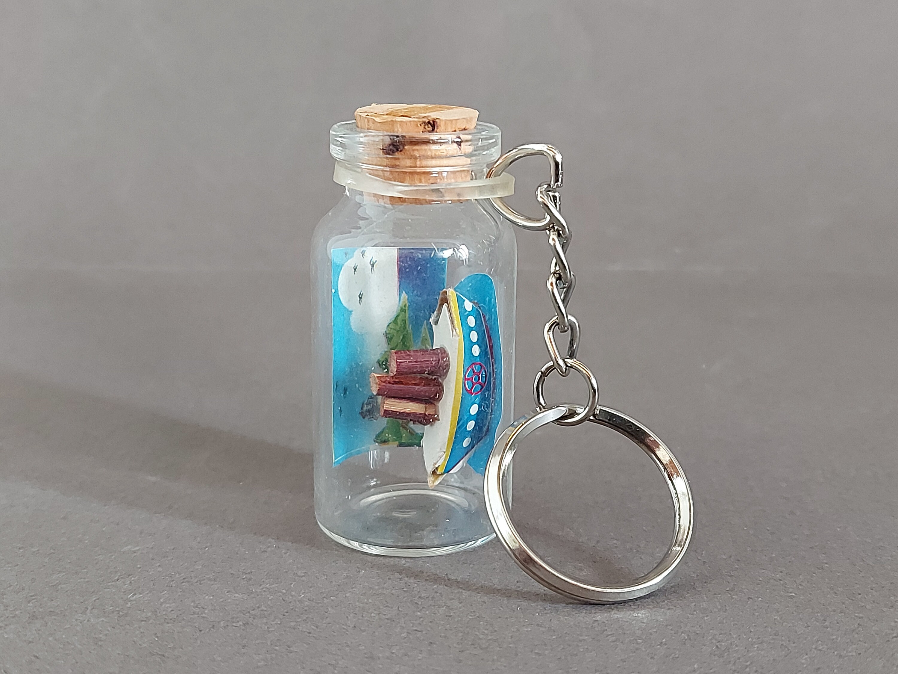Ship in A Glass Bottle Keychain Keyring Vintage Novelty Gifts - Etsy