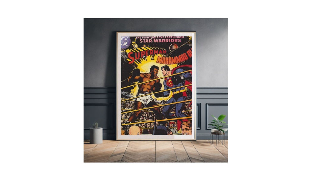 Superman Vs. Muhammad Ali Crossover Art Vintage Comic Book Cover ...