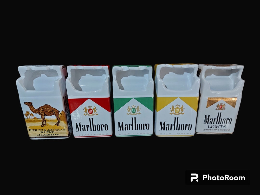 Funcy Ceramic Ashtray Cigarette Pack Shaped Home Decor Gift Idea Unique ...