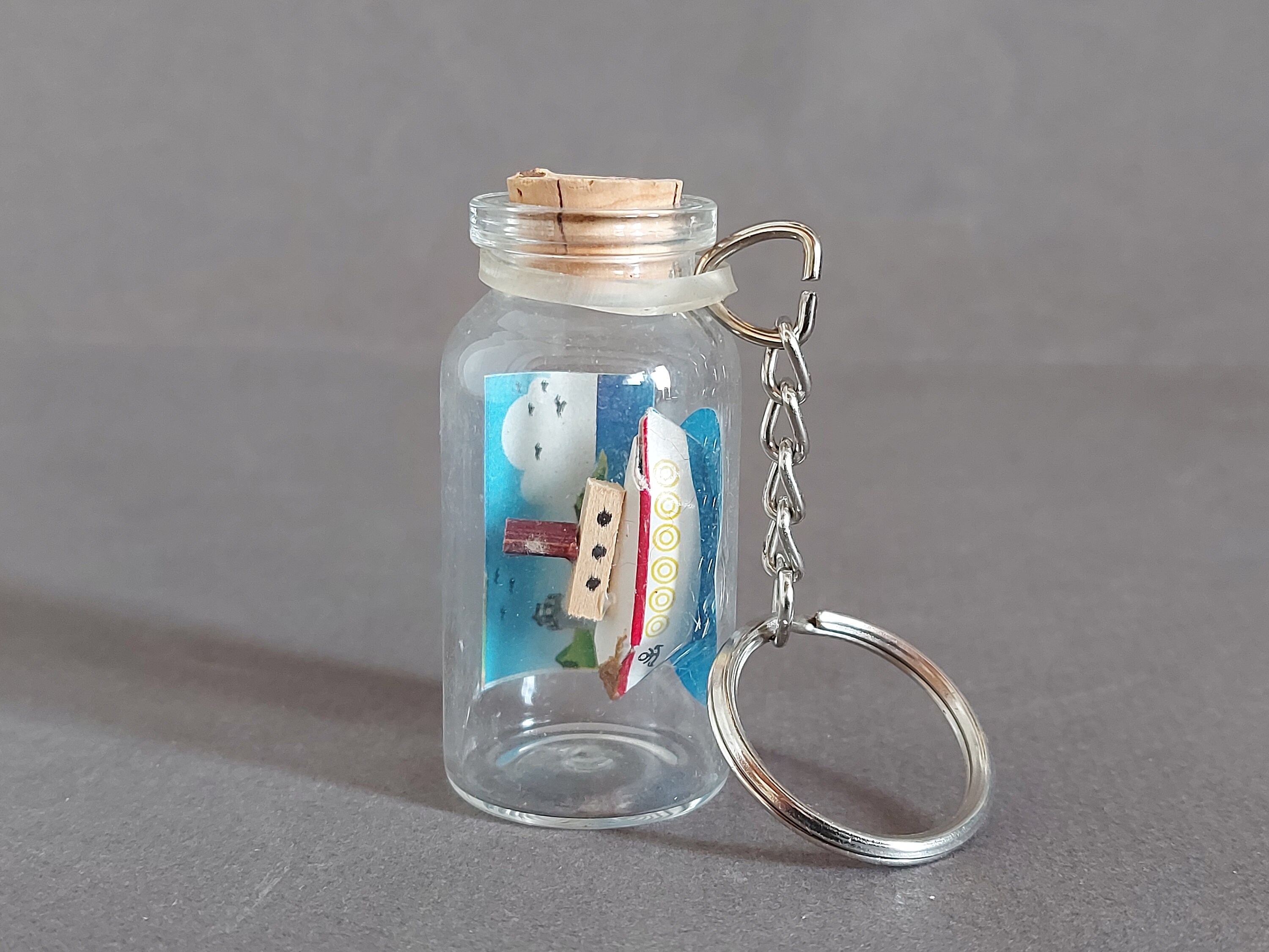 Ship in A Glass Bottle Keychain Keyring Vintage Novelty Gifts - Etsy