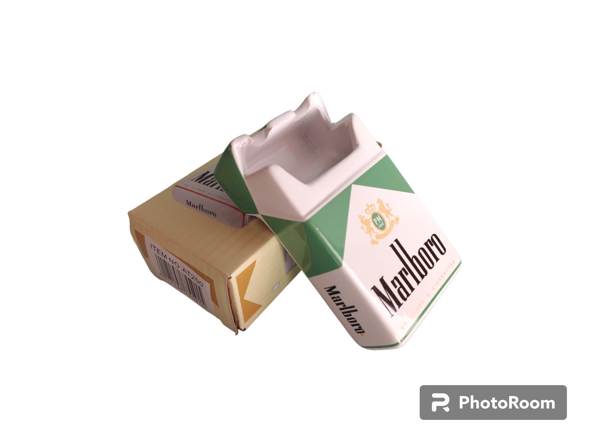 Funcy Ceramic Ashtray Cigarette Pack Shaped Home Decor Gift Idea Unique ...