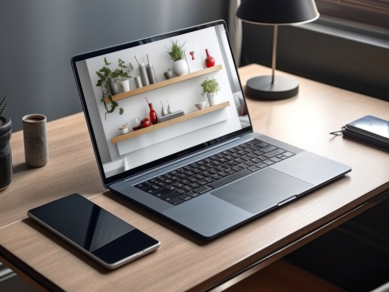 Simple Decor Zoom Background, Simple Shelf Design - Etsy